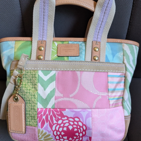 Coach | Bags | Coach Vintage Early 200s Multicolor Patchwork Tote ...